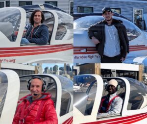 First solos: Justin, Fahad, George and Clive